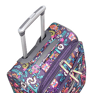 Lily Bloom Carry On Expandable Design Pattern Luggage With Spinner Wheels For Woman (20in, Wildwoods)