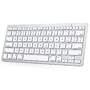 OMOTON Compact Wireless Bluetooth Keyboard for MacBook, iMac, Mac Mini - Compatible with Apple Laptops and Desktops