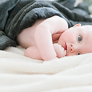 SARANONI Security Blankets for Babies Super Soft Boutique Quality Lush Luxury Baby Blanket (Small, Charcoal)