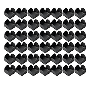 DOITOOL 200pcs Chocolate Wrappers Black Chocolate Paper Truffle Cups Paper Candy Cups Dessert Chocolate Packaging Liners for Wedding Birthday (Black)