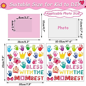 30 Packs Mother's Day Picture Frame Craft Kits for Kids Mother's Daytime DIY Craft Flower Bee Butterfly Easter Art Favor Home Classroom Game Activities Bulletin Board Decoration