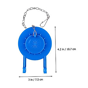 DOITOOL 2pcs Toilet Seat Plastic Chains Toilet Tank Flapper Lift Chain Braclet Toilet Plastic Flapper Plastic Flush Flapper Toilet Pvc Tank Flapper Toilet Flapper Blue Rubber Accessories