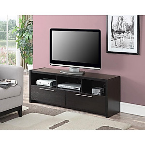 Convenience Concepts Newport Marbella 60 inch TV Stand with Cabinets and Shelves Home_Furniture_and_Decor, Espresso