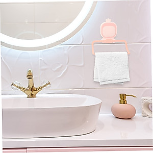 Alipis 6 Pcs Towel rack single towel bar hand towel storage towel ring holder blanket storage for living room wall mounted towel holder towel hanger for bathroom set child no trace pp