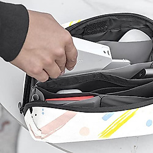 Travel Cord Organizer, Tech Organizer, Electronics Organizer, Cable Organizer Bag, Modern Cartoon Doodle Art Splashes