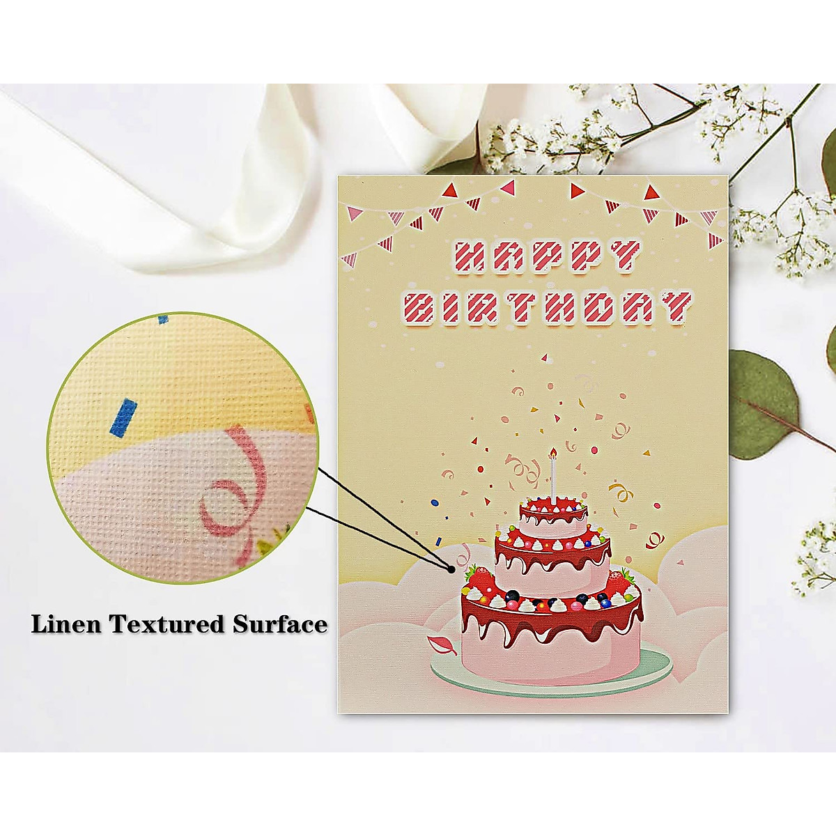 Linen Textured Cardstock White 100 Sheets 80 lb Cover, 8.5 x 11 Inches for Printers, Invitation, Arts and Craft, Scrapbook, DIY Projects