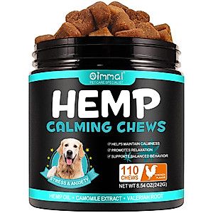 Bieyoc Calming Chews for Dogs, Pet Care Calming Chews for Dogs, Natural Ingredients Calming Dog Treats (Chicken)