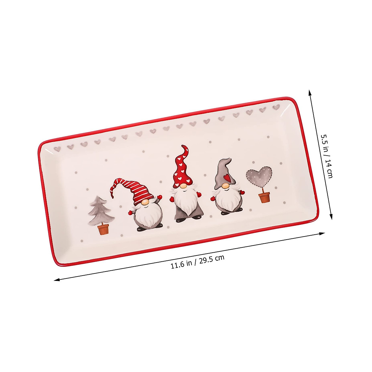 ADOCARN 1pc Pottery X Plate Bread Pasta Microwave Style Gnomes Event Small Baking Display Platter Snacks Japanese Use Dessert Chips Home Serving Salad Oval Decor Platters Restaurant