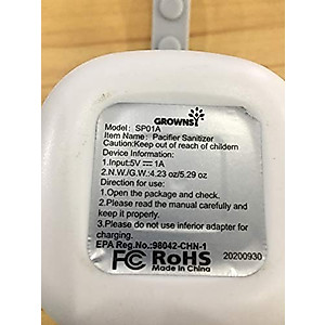 Portable UV Light Sanitizer Box | UV Sterilizer Box | Pacifier Sanitizer USB Rechargeable 99.99% Sterilized in 59 Seconds