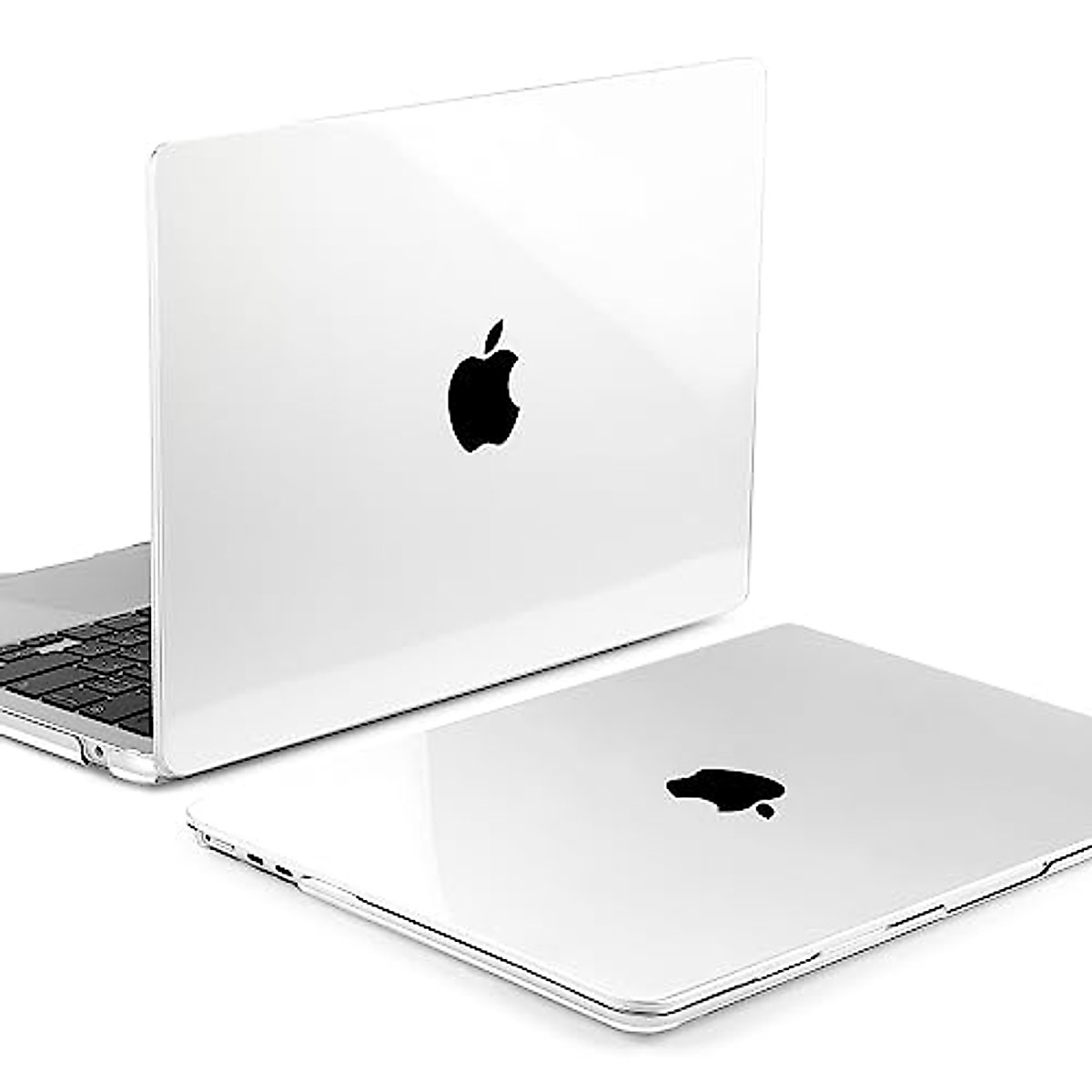 Batianda Compatible with New MacBook Air 15 inch Case 2024 M3 M2 Chip Model A3114/A2941, Hard Shell Case with Screen Protector TPU Keyboard Cover and OTG adapter, Crystal Clear