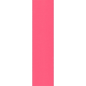 Offray Single Face Satin Craft Ribbon, 1 1/2-Inch x 12-Feet, Shocking Pink