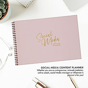 Perfect Planner Company - Social Media Planner - Undated A4 Weekly Planner for Work Schedule - Social Media Insights - For Marketers, Social Media Experts, Entrepreneurs - 100 Pages