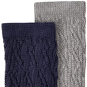 Dr. Scholl's Women's Advanced Relief Diabetic & Circulatory Knee High Socks, Denim/Grey, Shoe Size: 4-10