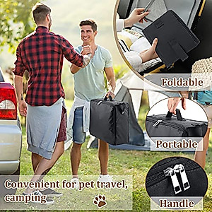 4 Pack Travel Portable Litter Tray, Cat Litter Box with Lid and Handle 15.7 x 12.6 x 5.9In Leak Proof Collapsible Litter Pan, Lightweight, Odor, Easy to Use in Hotel, Car, Travel, Black