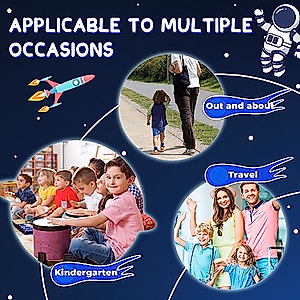 PIG PIG GIRL Toddler Backpack for Girls Boys Cute Kids Backpack for Preschool Children,Blue Astronaut