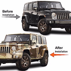 Camo Vinyl Wrap for Car, 5ft×3.2ft Self-Adhesive Waterproof Scratchproof DIY Wrapping Material for Car, Truck, Vehicle, Motorcycle, Computer, Desk (Desert Styles)