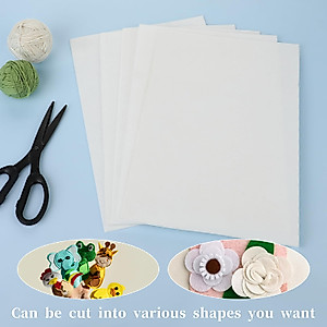 8PCS Felt Sheets for Crafts 2mm Thick White Stiff Felt 8"x12" Hard Large Thin Felt Fabric DIY Projects Supplies for DIY Hobby Sewing Crafting Cushion Decoration Gift Wrapping