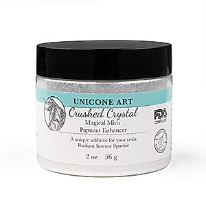 Crushed Crystal Mica Powder Pigment (56g) Multipurpose DIY Arts and Crafts, Cosmetic Grade, Soap,Resin Epoxy,Paint, Slime, Mold Making, Candle Making, Nail Art (Ultra Fine Glitter, 2oz) Powder Pigment