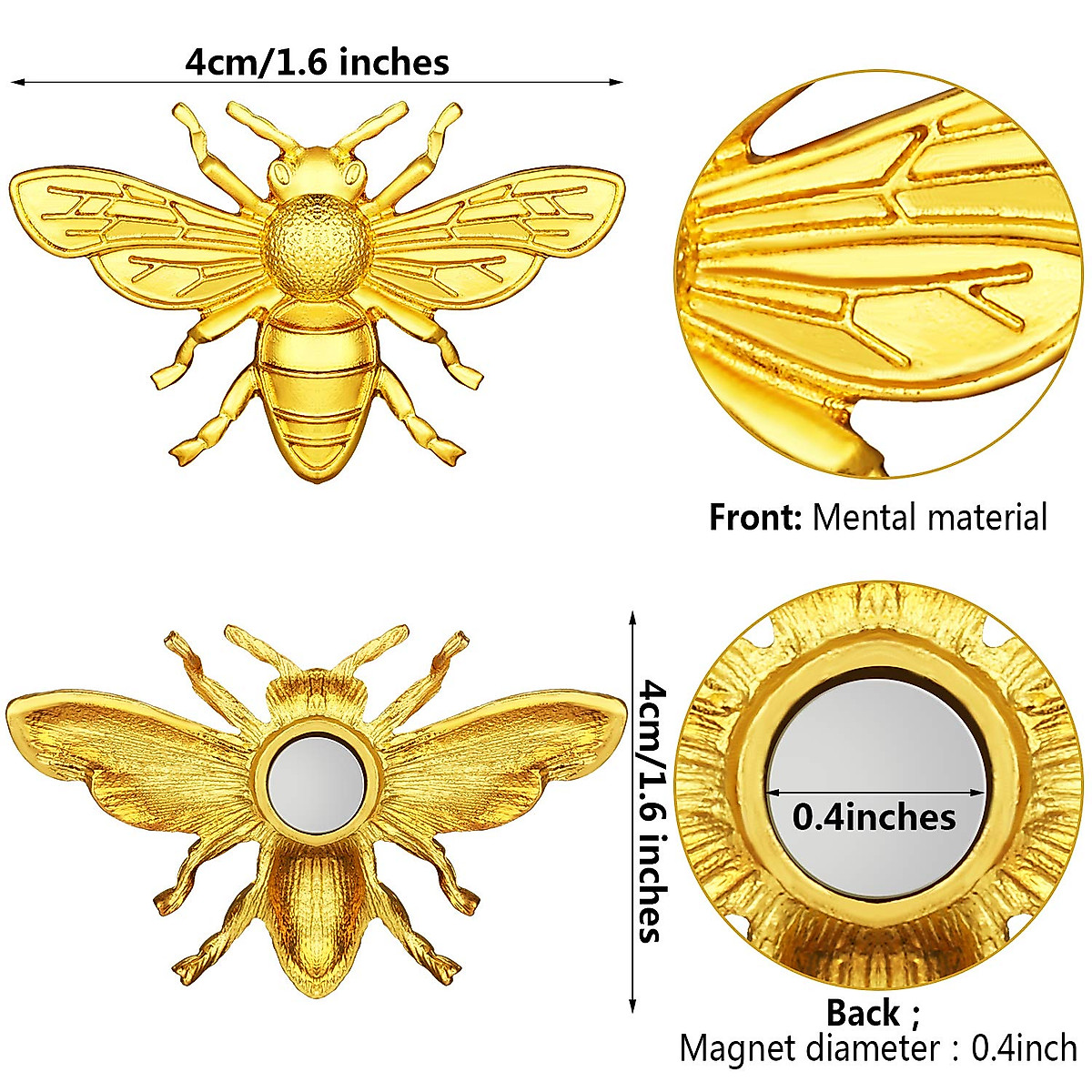 12 Pieces Bees Refrigerator Magnets Bees Fridge Magnets Cute Bee Whiteboard Magnets for Office Whiteboard Fridge Decorations Supplies