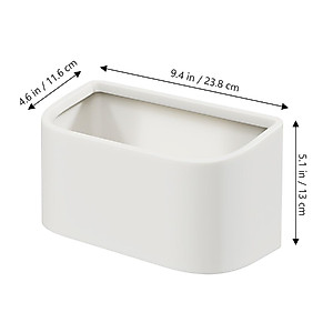 Angoily Hanging Dustbin Kitchen Hanging Trash Can Wall Mount Waste Bins Hanging Cabinet Trash Can Home Wall Office Car Hanging Waste Container (White) Kitchen Trash Basket
