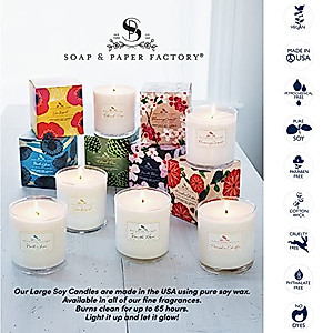 Soap & Paper Factory Vanilla Fleur 9.5 oz Large Soy Candle