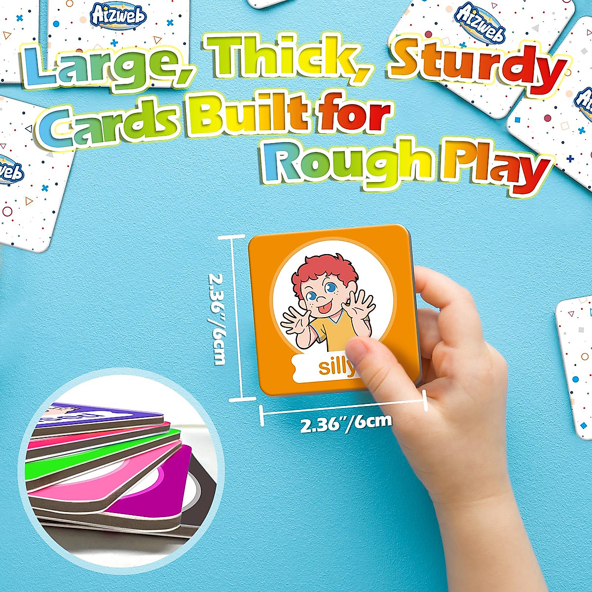 Aizweb Feelings Emotions Match Game,Memory Game,Social Emotional Learning Activities,Toddler Baby Flash Cards,Calm Down Corner Supplies,Educational Toys for Pre K Preschool Kindergarten Autism ADHD