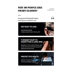 Smart Music Call Glasses Waterproof and Dustproof Anti -Blue Light Navigation Intelligent Voice Siri Awakening Sunglasses ABS Frame Personalized Headset (Round-Sunglasses)