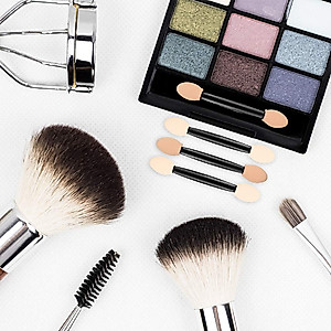 MORGLES Eyeshadow Applicators, 50pcs Eyeshadow Brush 2.4 Inch Eye Shadow Applicator Sticks Double Sided, Makeup Applicator for Women Girls, Black