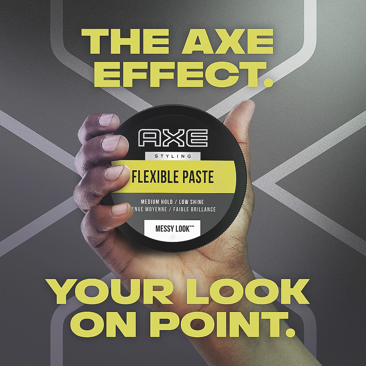 AXE Styling Flexible Hair Paste Urban Messy Look 2 Count for An Instant Texture Boost Hair Styling Made Easy 2.64 oz