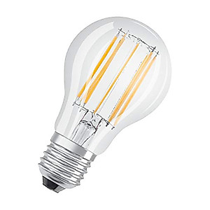 OSRAM LED lamp/Base: E27 / Warm White / 2700 K / 11 W/Replacement for 100 W Incandescent Bulb/Clear/LED Retrofit Classic A [Energy Efficiency Class A++] / Pack of 10