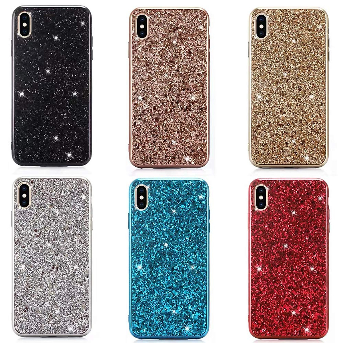 Sov Sparkly Superfine Glitter Leather Sheets Shiny Faux Fabric Canvas Perfect for Craft DIY Handmade Projects Patchwork Bow Craft Key Chain 8" x 53" (21 cm x 135 cm) 1 roll (Blue)