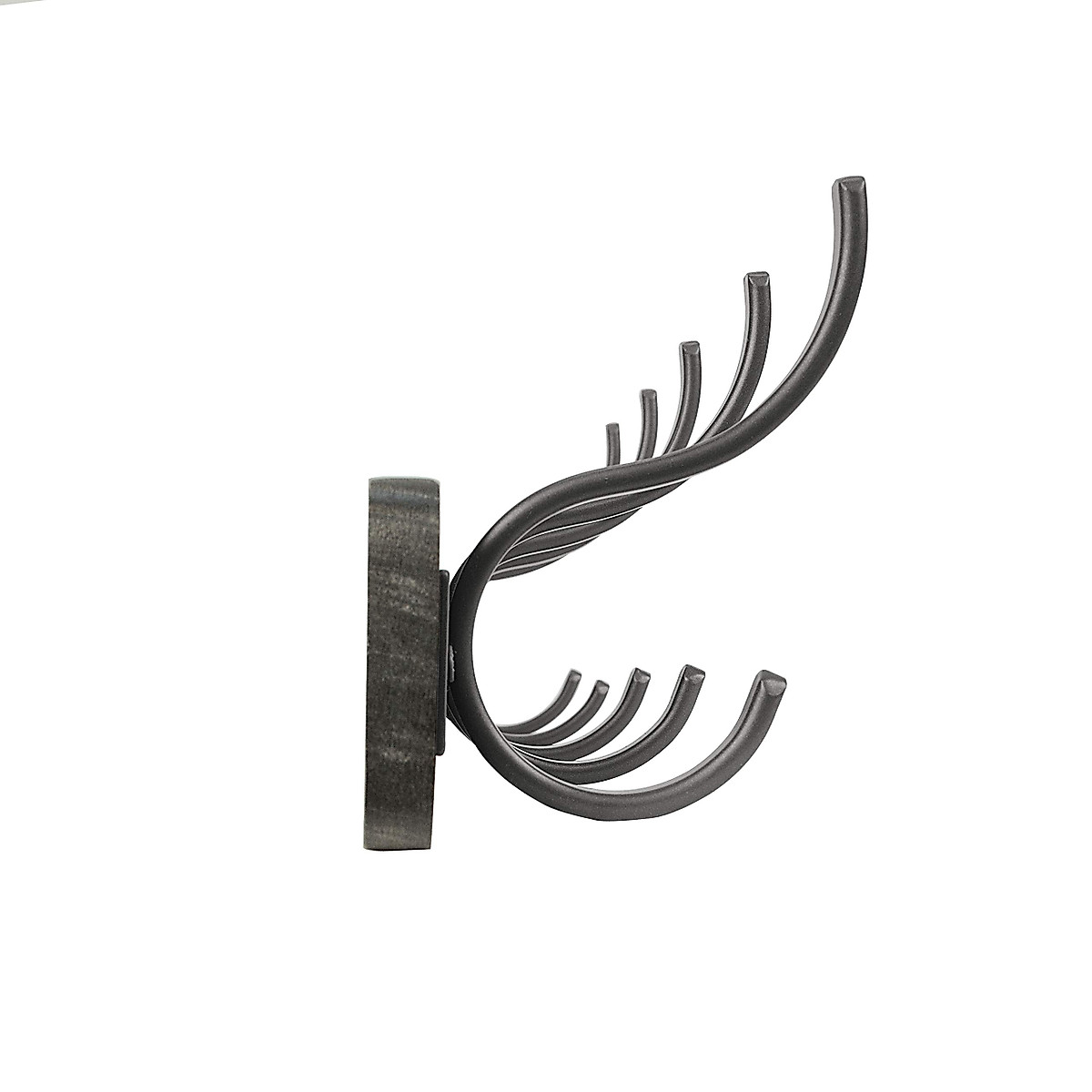 Spectrum Diversified Richmond Wall Mount 5 Hook Wood Rack for Storage and Organization of Entryway Bedroom and More, Coffee/Industrial Gray