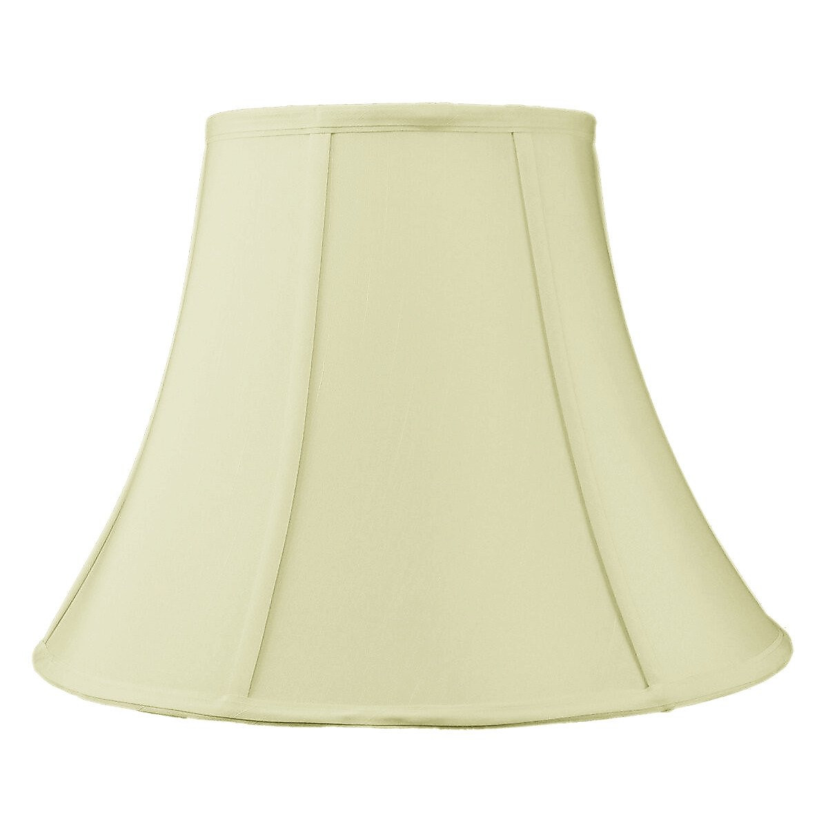 8x16x12 Egg Shell Shantung Bell Lampshade with Brass Spider fitter - Perfect for table lamps and some desk lamps -Medium, Egg Shell