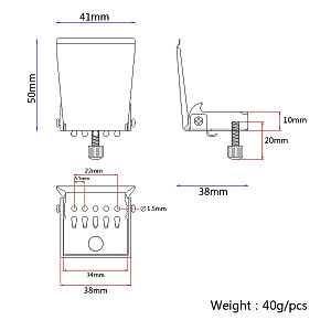 HEALLILY 5 String Banjo Tailpiece Chrome Plated Replacement Accessory
