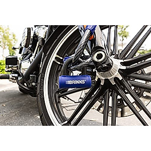 BRINKS - 3 7/8” Mini U-Bar Lock - Weather Resistant and Pick Resistant Bike Lock, Blue