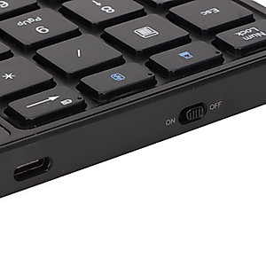 Sanpyl Numeric Keypad, 2 in 1 22 Keys 2.4G Touchpad Bluetooth 4.2 Number Pad, Type C Charging 500mAh Financial Accounting Keyboard, for Laptop, PC, Desktop(Black)