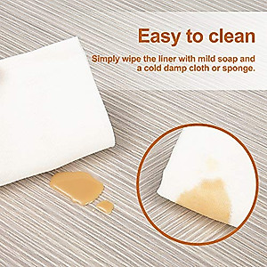SinhRinh Shelf Liner, Non-Adhesive Drawer Liner, Double Sided Non-Slip Cabinet Liner 17.5IN x 10FT Cuttable and Washable for Kitchen, Shoe Rack and Refrigerator - Clear