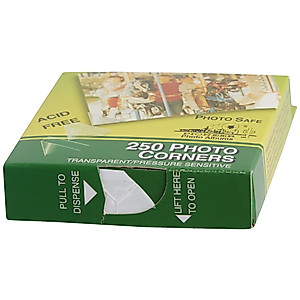 Pioneer PCR-1 Photo Corners Self Adhesive, Clear, 250-Pack,Multicolor