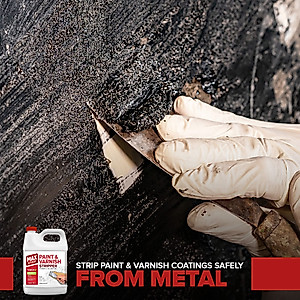 Max Strip Paint & Varnish Stripper 32oz - Paint Stripper for multiple layers of acrylic, latex, oil & water-based paints, varnishes. For wood, metal, masonry, plaster, tile, molding.