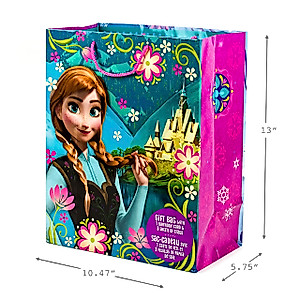 Hallmark 13" Large Frozen Gift Bag with Birthday Card and Tissue Paper (Anna and Elsa)