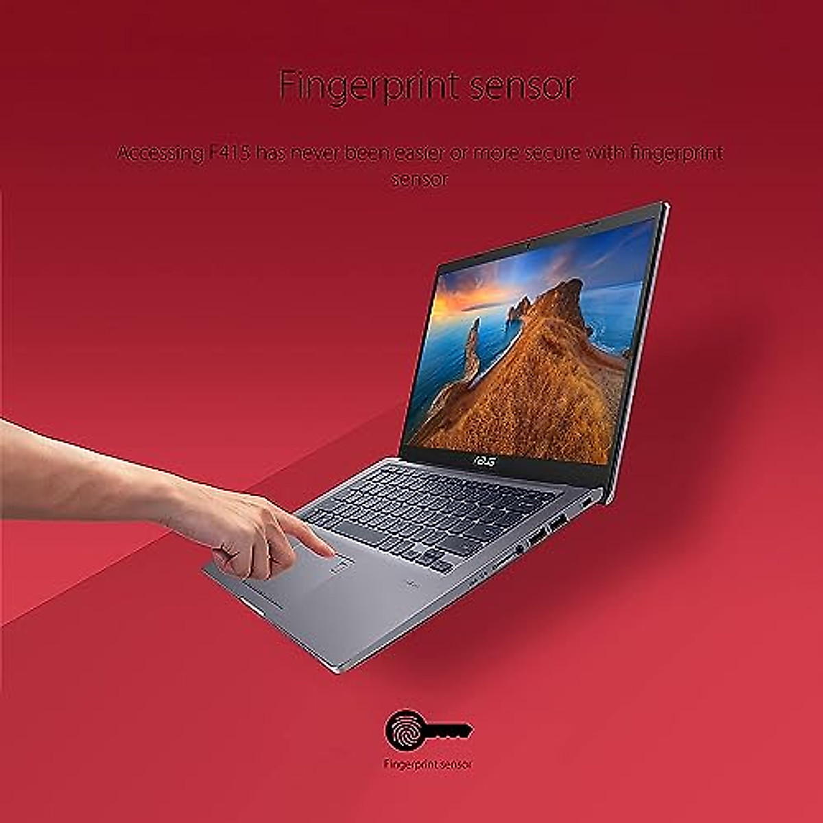 ASUS 14" VivoBook Laptop with Fingerprint Reader & Backlit Keyboard, FHD Display, Intel Core i3-1115G4, 8GB RAM, 256GB SSD, Webcam, HDMI, USB-C, Wi-Fi 5, Windows 11 Home, Grey