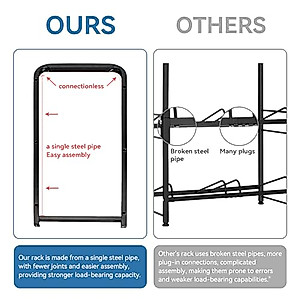 UMORNING 5 Gallon Water Bottle Holder, 3-Tier Water Cooler Jug Rack for 6 Bottles Heavy Duty Detachable Kitchen Organization and Storage Shelf, Black