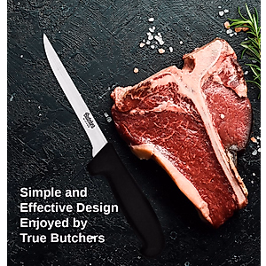 Butcher Wizard 6" Boning Knife | Best Professional Boning Knife for Chefs and BBQ Lovers | Flexible Butcher Fillet Knife Cuts Silverskin and Excess Fat | Great All-Around Meat Trimming Knife