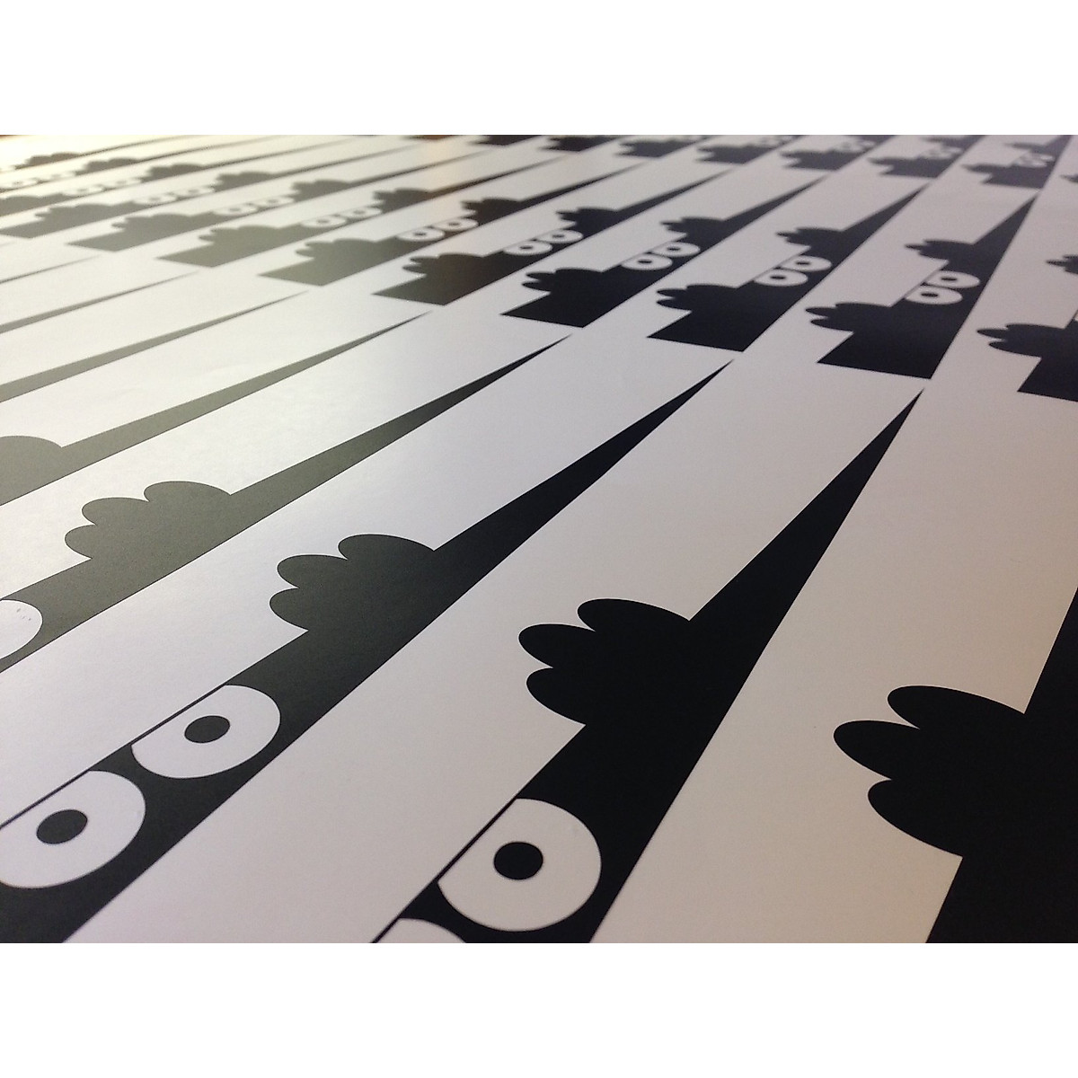 (2) Sticker Connection | Toilet Monster Bathroom Decal | Sticker Funny Kids Vinyl Decal Potty Training Halloween | 2"x12" (Black)