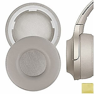 Geekria QuickFit Protein Leather Replacement Ear Pads for Sony WH-H800 Headphones Ear Cushions, Headset Earpads, Ear Cups Repair Parts (Golden)