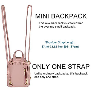 Aeeque Women Mini Backpack Purse, Casual Leather Crossbody Phone Bag Small Back Pack Ladies Tiny Shoulder Bags, Cute Little Backpacks Gift for Girls Women Black