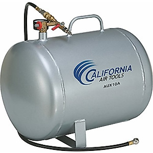 California Air Tools CAT-AUX10A Lightweight Portable Aluminum Air Tank, 10 Gallon, Silver