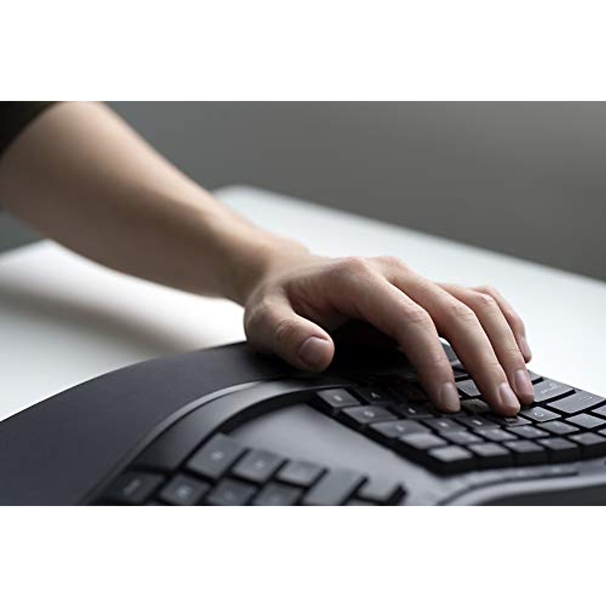 Microsoft Ergonomic Desktop - Black - Wired, Comfortable, Ergonomic Keyboard and Mouse Combo, with Cushioned Wrist and Palm Support. Split Keyboard. Dedicated Office Key.