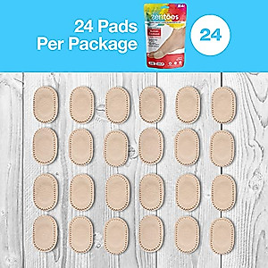ZenToes Bunion Pain Relief Pads to Wear with Shoes - Moleskin Guards Protect Feet for Men and Women, All-Day Water-Resistant Self-Stick Adhesive - 24 Cushions
