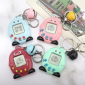 D-GROEE Electronic Pet Machine Batter Digital Machine Pet Keychain Kids Interactive Robot Gift Toy Game Red